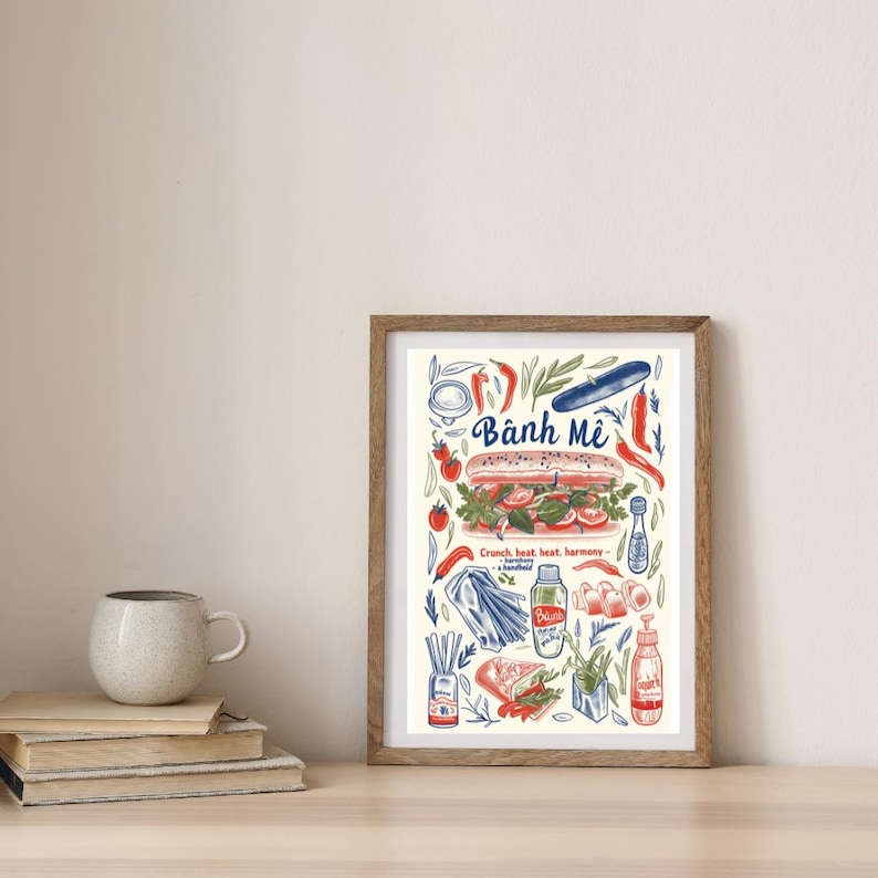 Banh Mi Art Print Banh Mi Poster Vietnamese Food Print Food Art ...