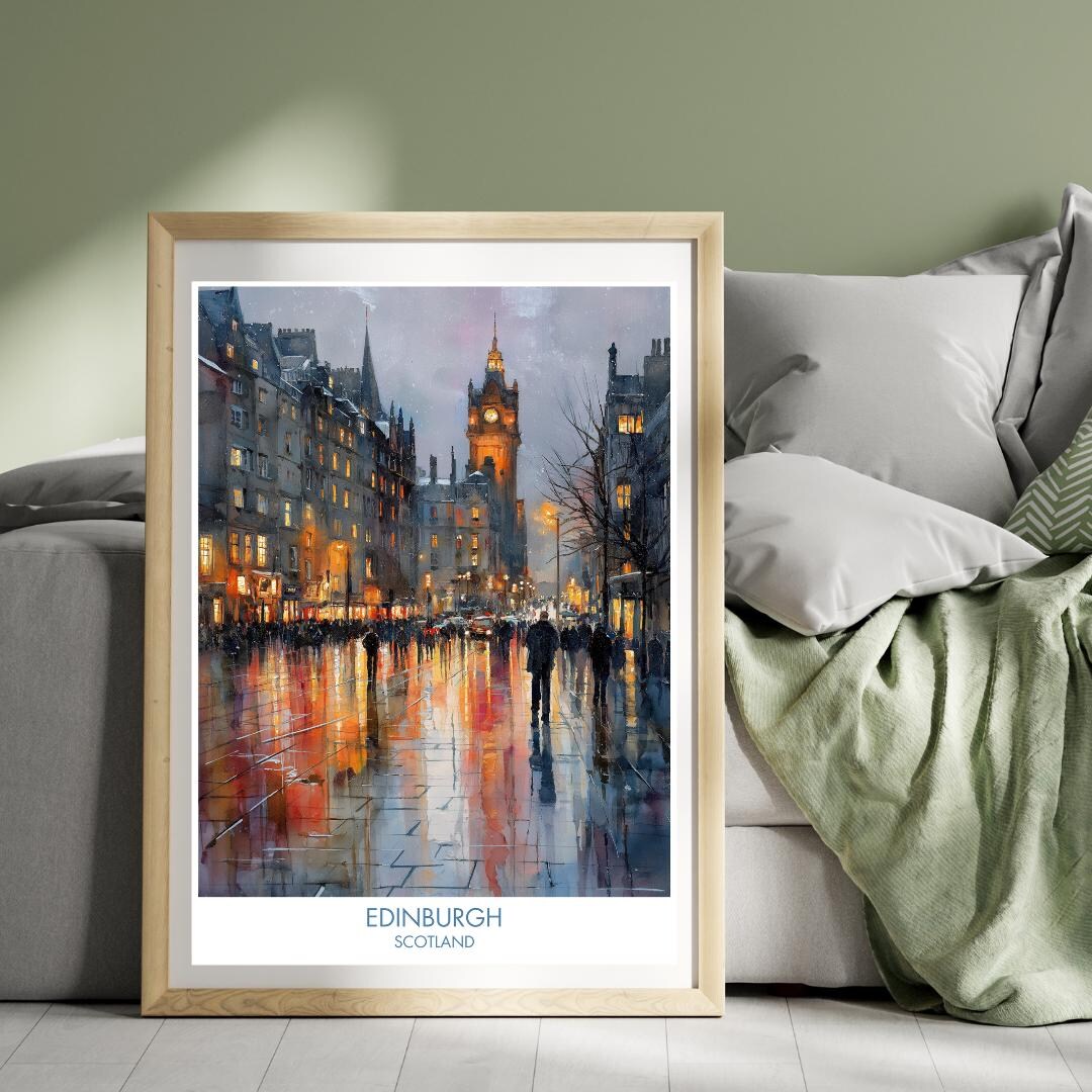 Edinburgh Poster Scotland Poster Great Britain Print United Kingdom ...