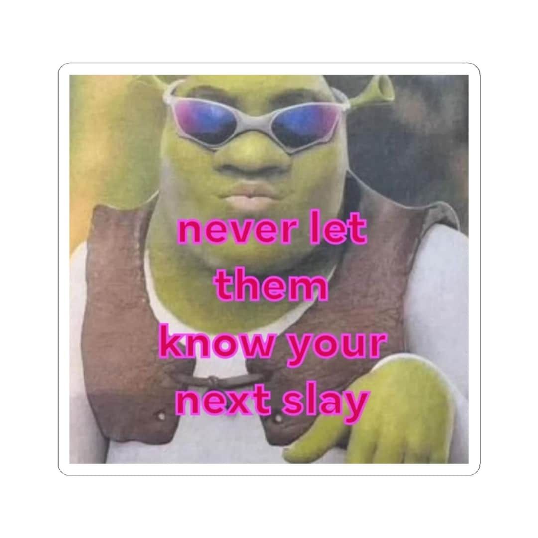 Shrek Meme Stickers, Trendy Laptop Decal, Funny Phone Sticker, Never ...