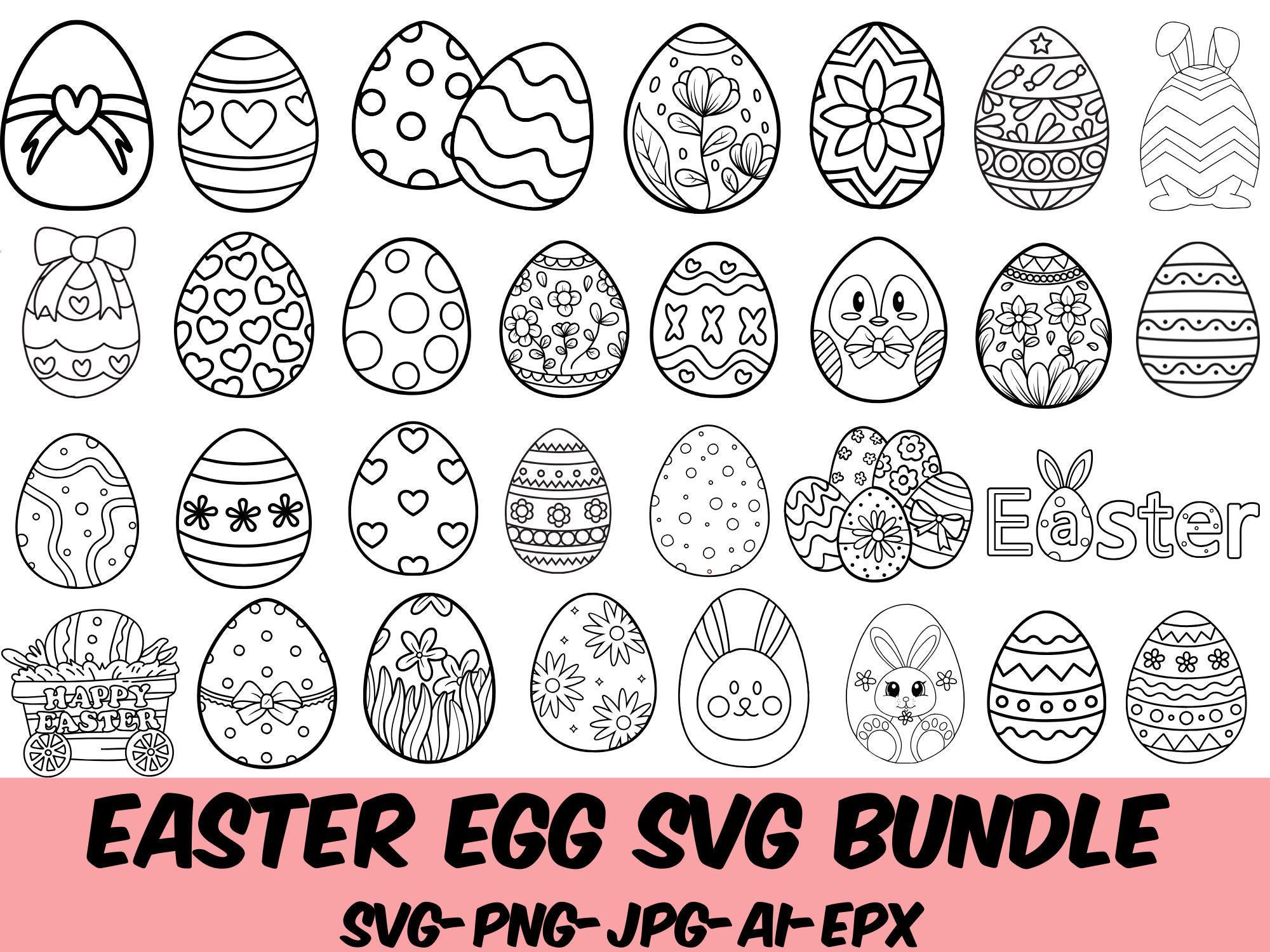 Easter Egg SVG Bundle | Happy Easter Cut Files (digital Download) - Etsy
