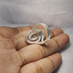 925 Sterling Silver Spiral Ring, Swirl Ring for Women, Minimalist ...