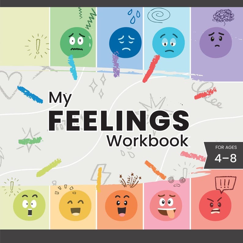 Feelings Workbook for Kids | 90 Pages of Emotional Regulation, Coping ...