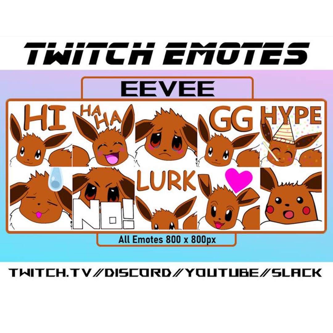 Eevee Emotes for Twitch and Discord - Etsy