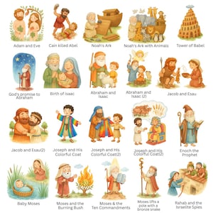 Old Testament Watercolor Clipart: Biblical Characters PNG - Etsy