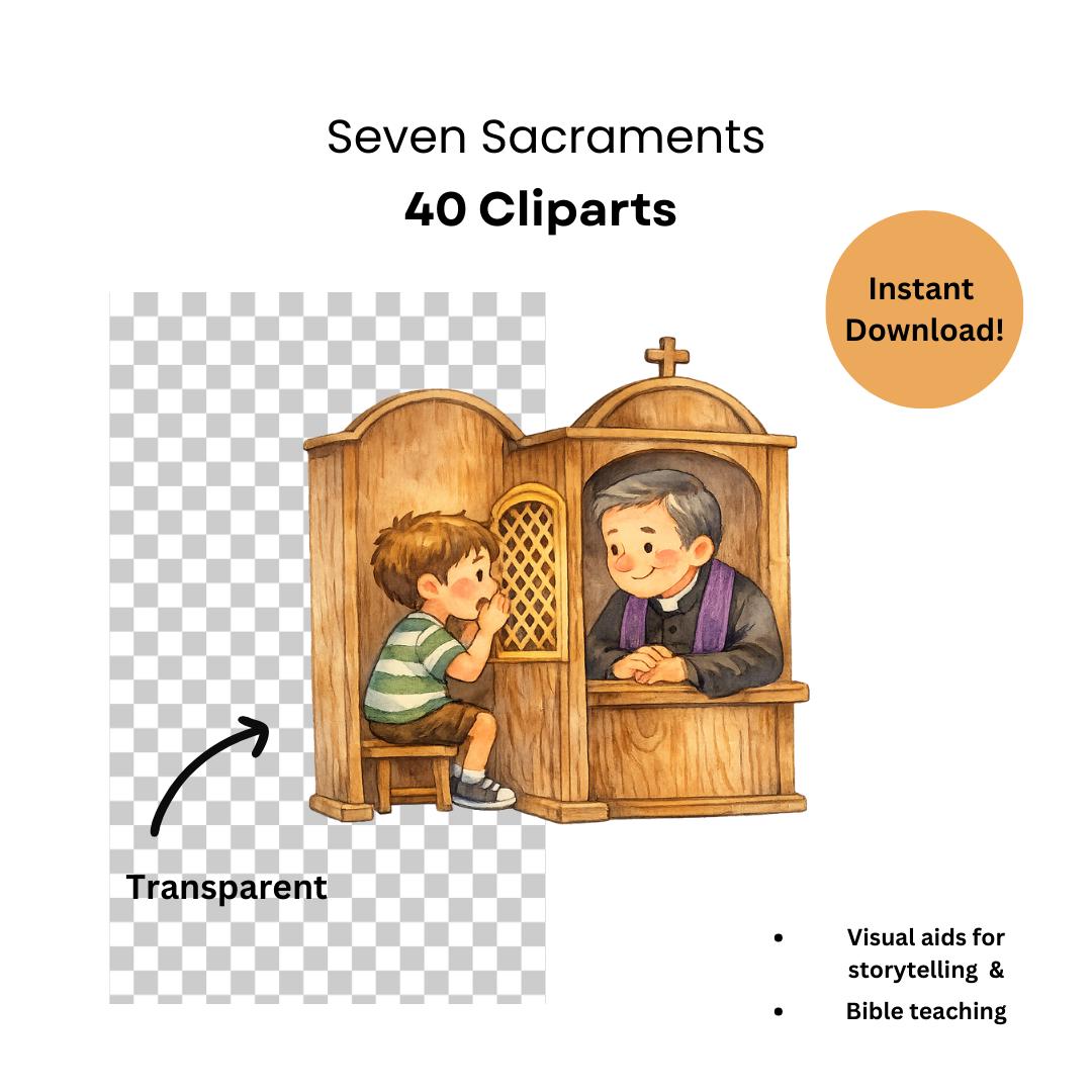 Seven Sacraments Cliparts PNG - Baptism, Communion, Confirmation ...