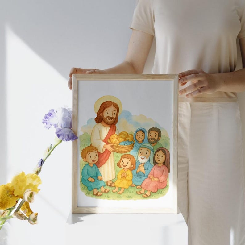 Jesus Miracles Clipart Bundle: Bible Story Watercolor Illustrations ...