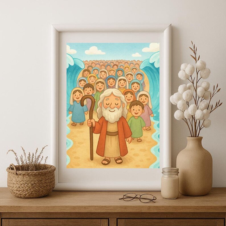 Moses and the Red Sea Clipart Bundle: Bible Story Illustrations ...