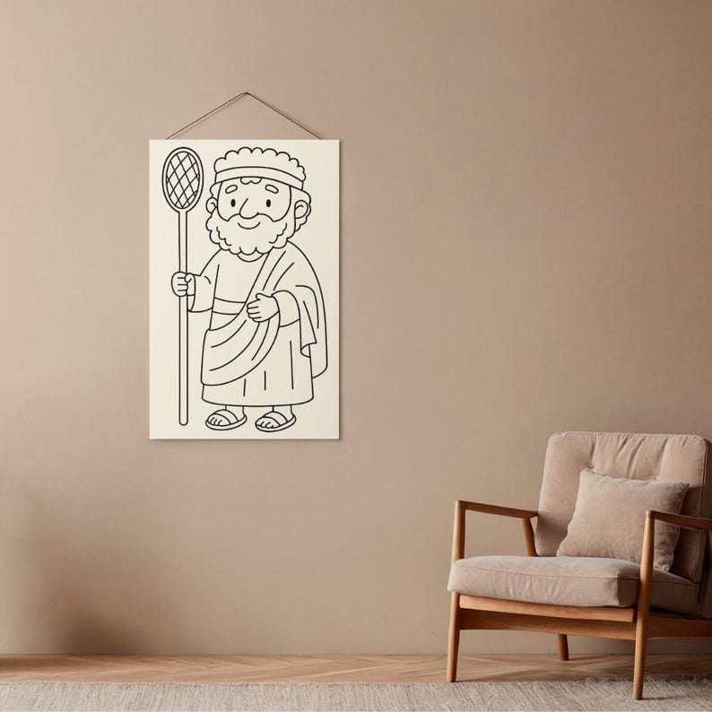 12 Apostles Drawing for Coloring Page Book: Cartoon Christian Bible ...