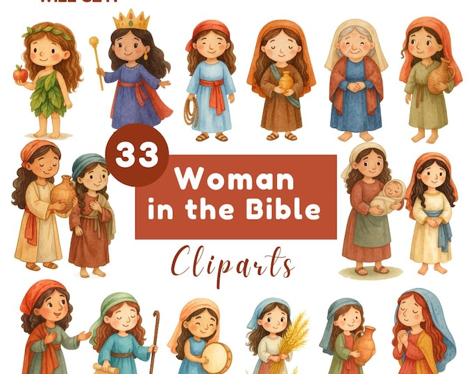 Women in the Bible Clip Art Collection - Etsy Canada