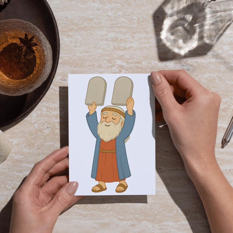 Moses and the Ten Commandment Cliparts, Sticker, Printable, 10 ...