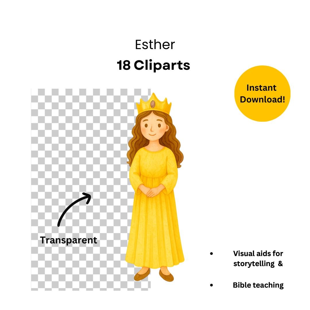 Esther Clipart Bundle: Bible Story Illustrations (digital Download) - Etsy