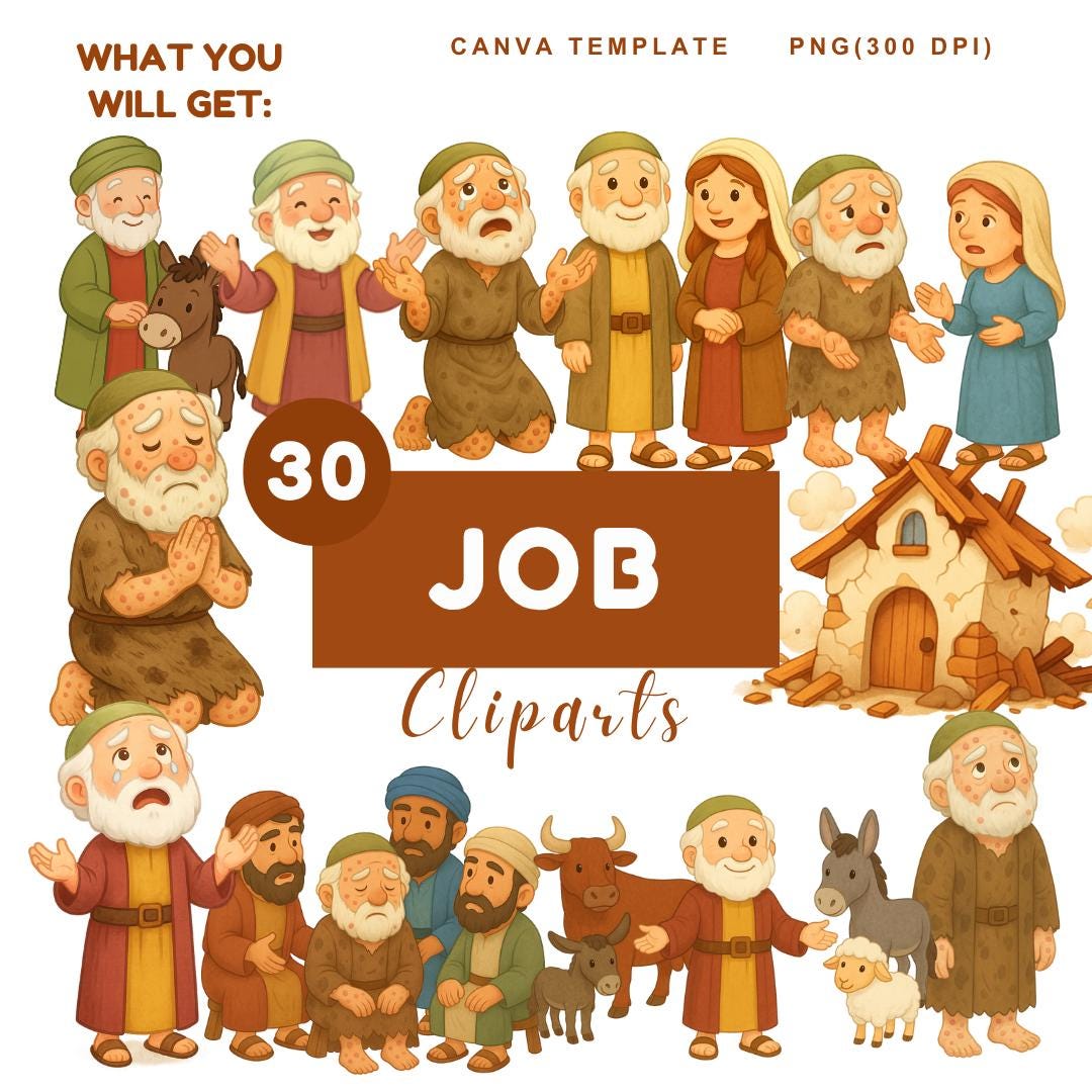 Job Biblical Character Clipart, Job Bible Character, Job Bible Story ...