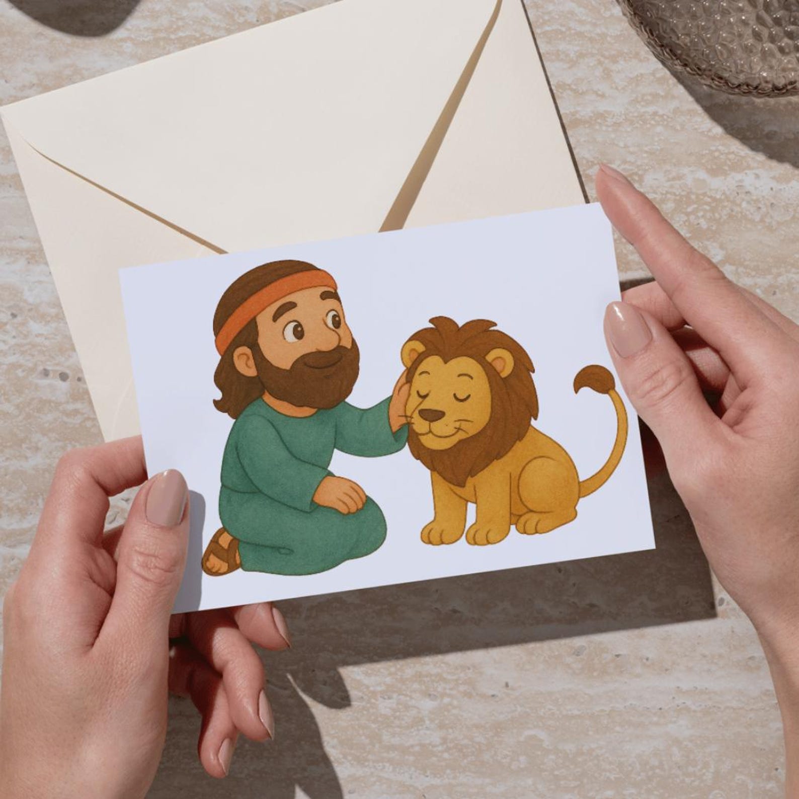 Daniel and the Lions' Den Clipart: Bible Story Watercolor Illustrations ...