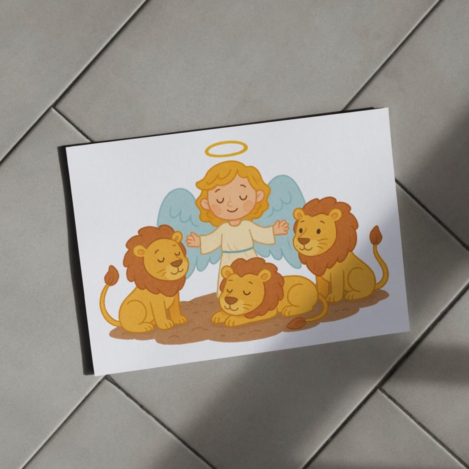Daniel and the Lions' Den Clipart: Bible Story Watercolor Illustrations ...
