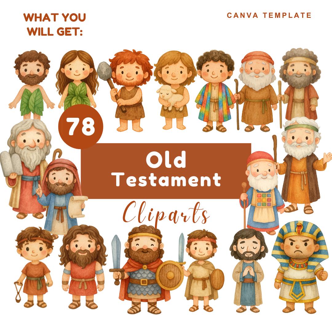 NEW | Old Testament Clipart: Watercolor Biblical Characters PNG - Etsy