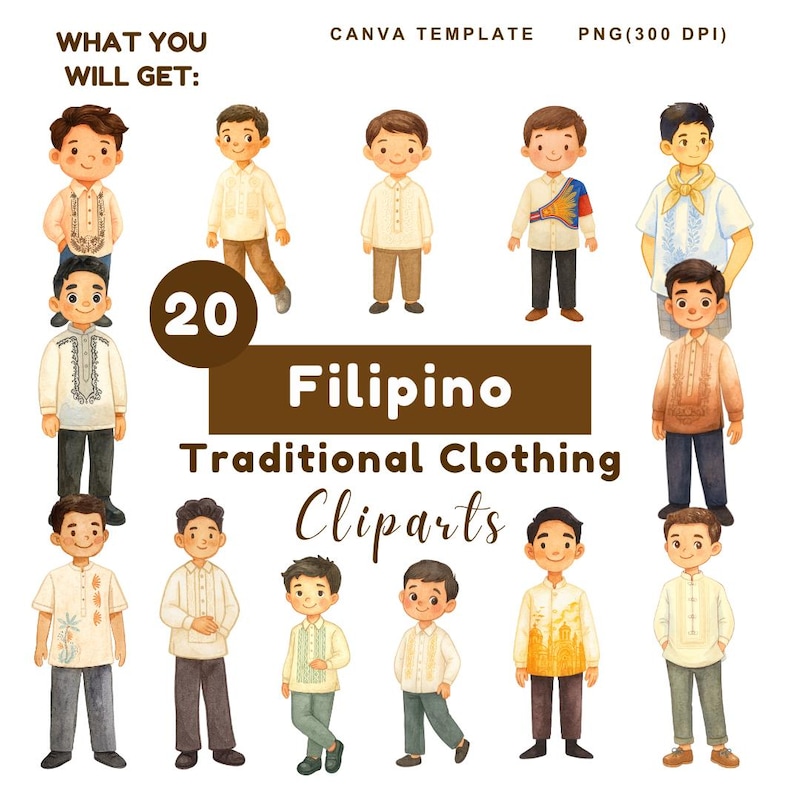Filipino Traditional Men - Etsy UK
