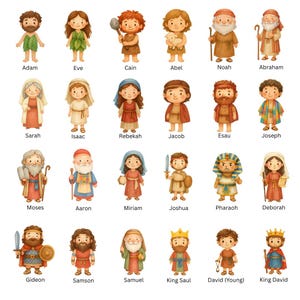 NEW | Old Testament Clipart: Watercolor Biblical Characters PNG - Etsy