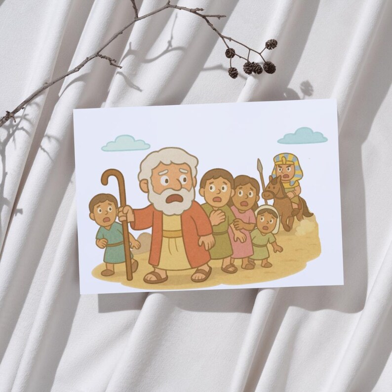 Moses and the Red Sea Clipart Bundle: Bible Story Illustrations ...