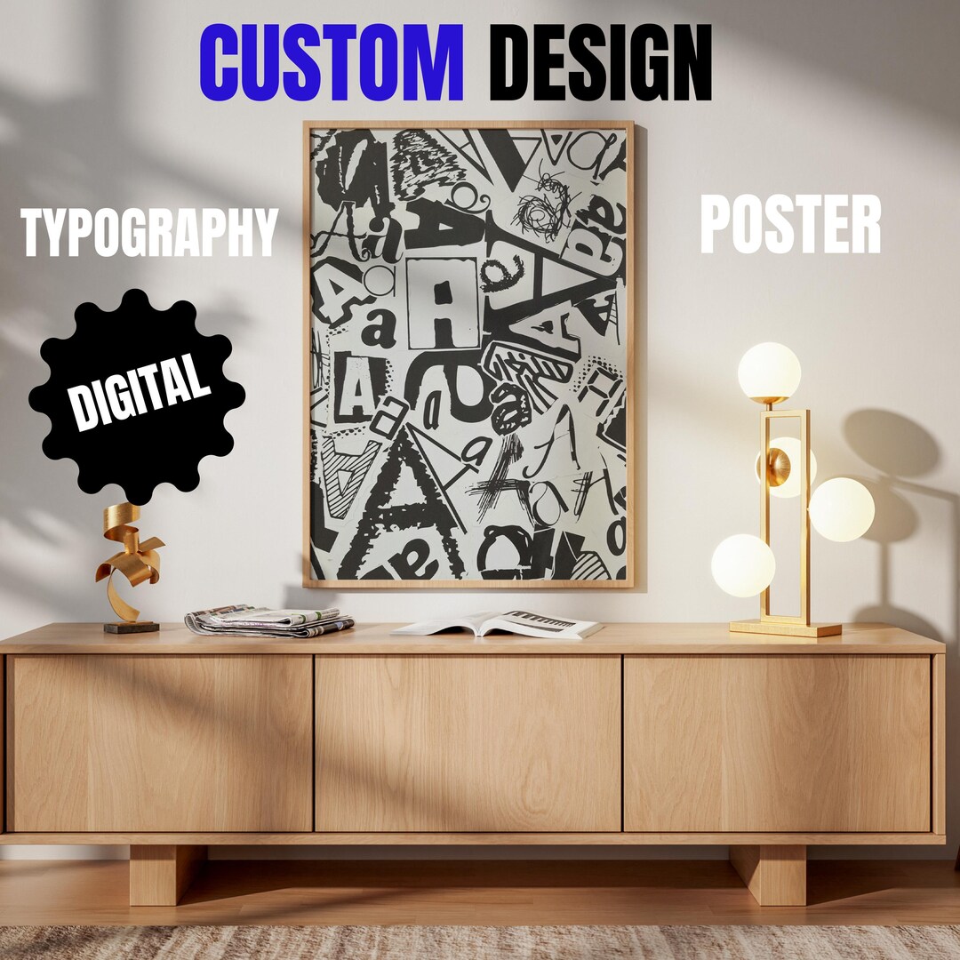 Custom Typography Poster, Personalized Letter Art (digital Print) - Etsy