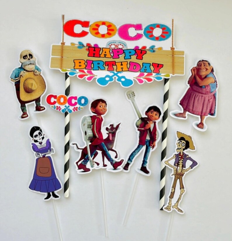 Happy Birthday Coco Themed Cake Topper - Etsy
