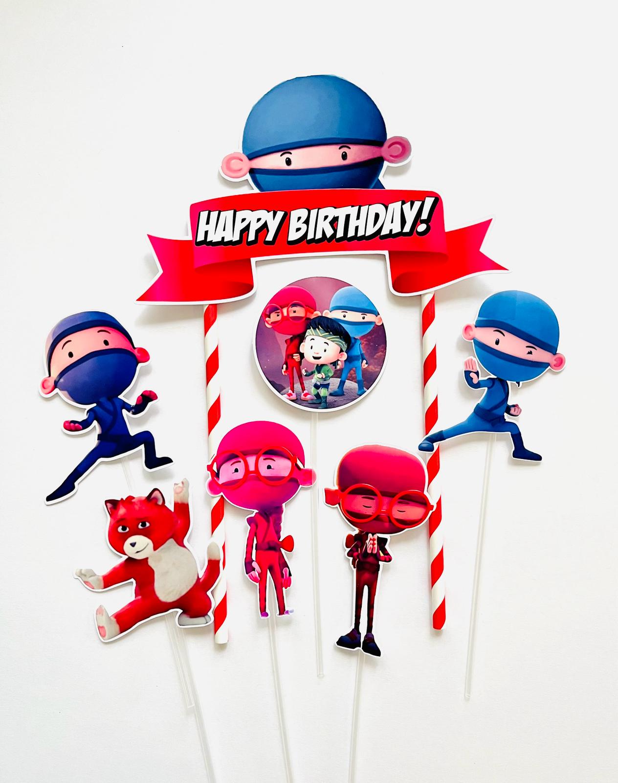 Happy Birthday Hello Ninja Themed Cake Topper - Etsy