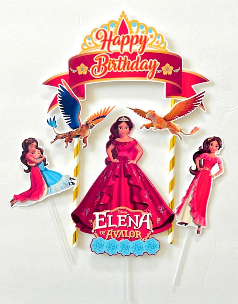 Happy Birthday Elena Themed Cake Topper - Etsy