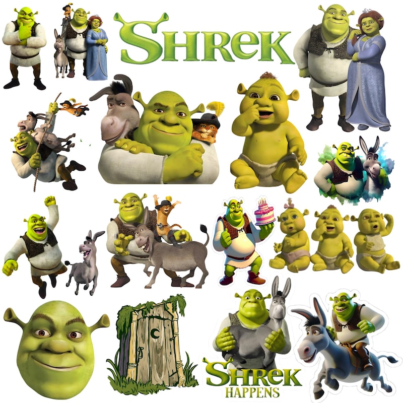 Shrek Faces Svg - Etsy