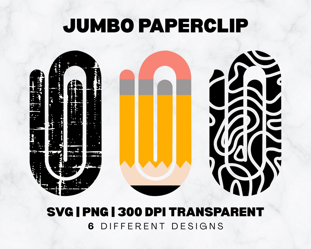 School Supplies Clipart Bundle: Jumbo Paperclip, Pencil, Notebook (PNG ...