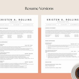 ATS Resume Template Bundle: Minimalist CV, Cover Letter (word, Google ...