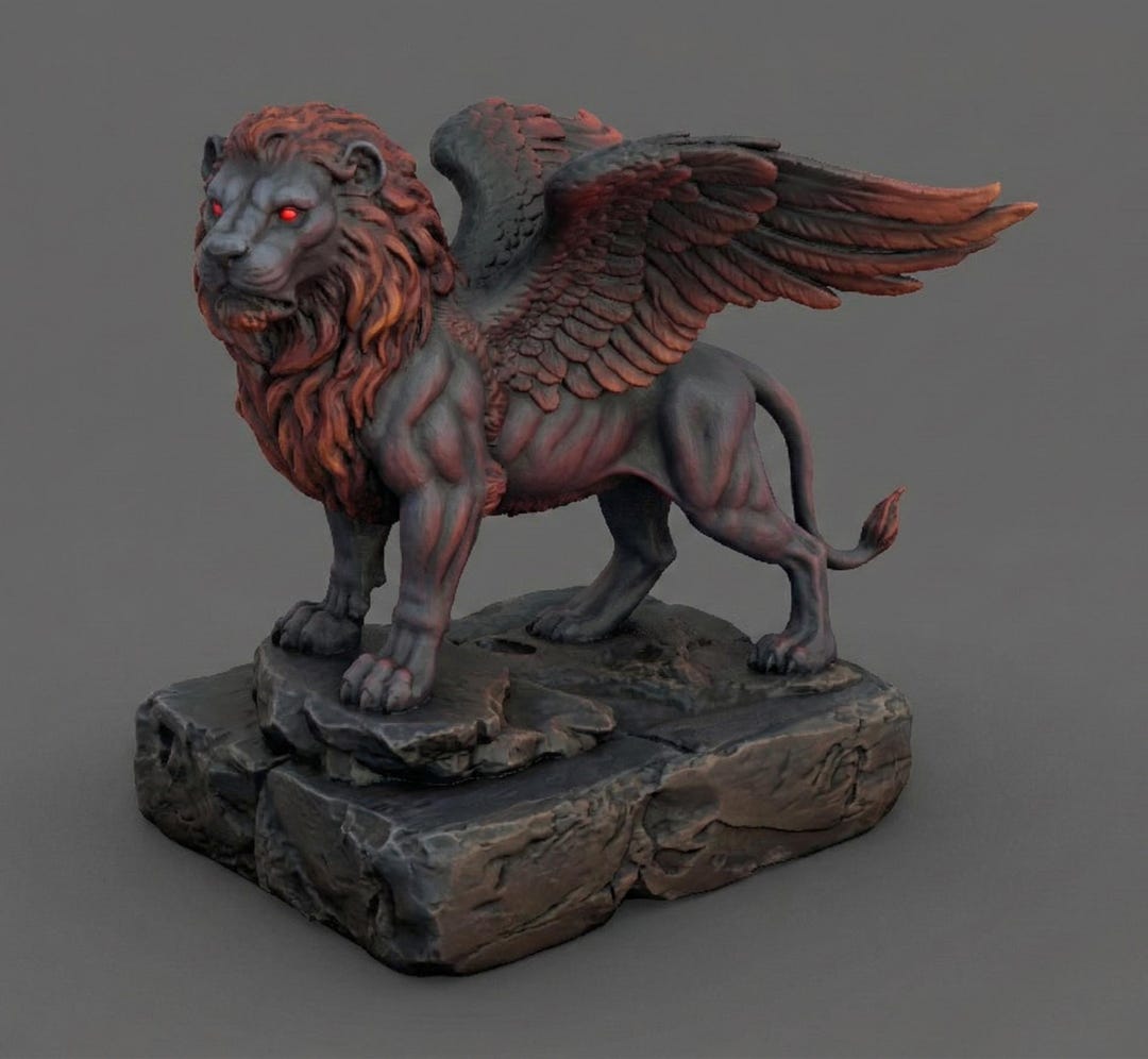 Vapula Demon Statue STL File | Historically Accurate 3D Model | Based ...