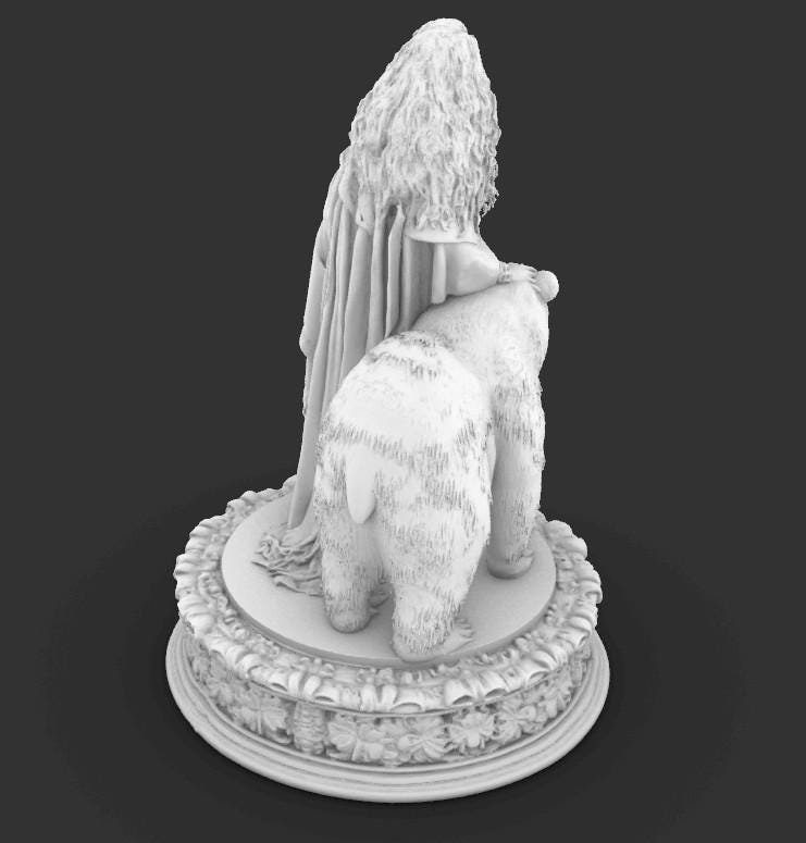 Artio Goddess With Bear Statue STL File – Celtic Deity 3D Printable ...