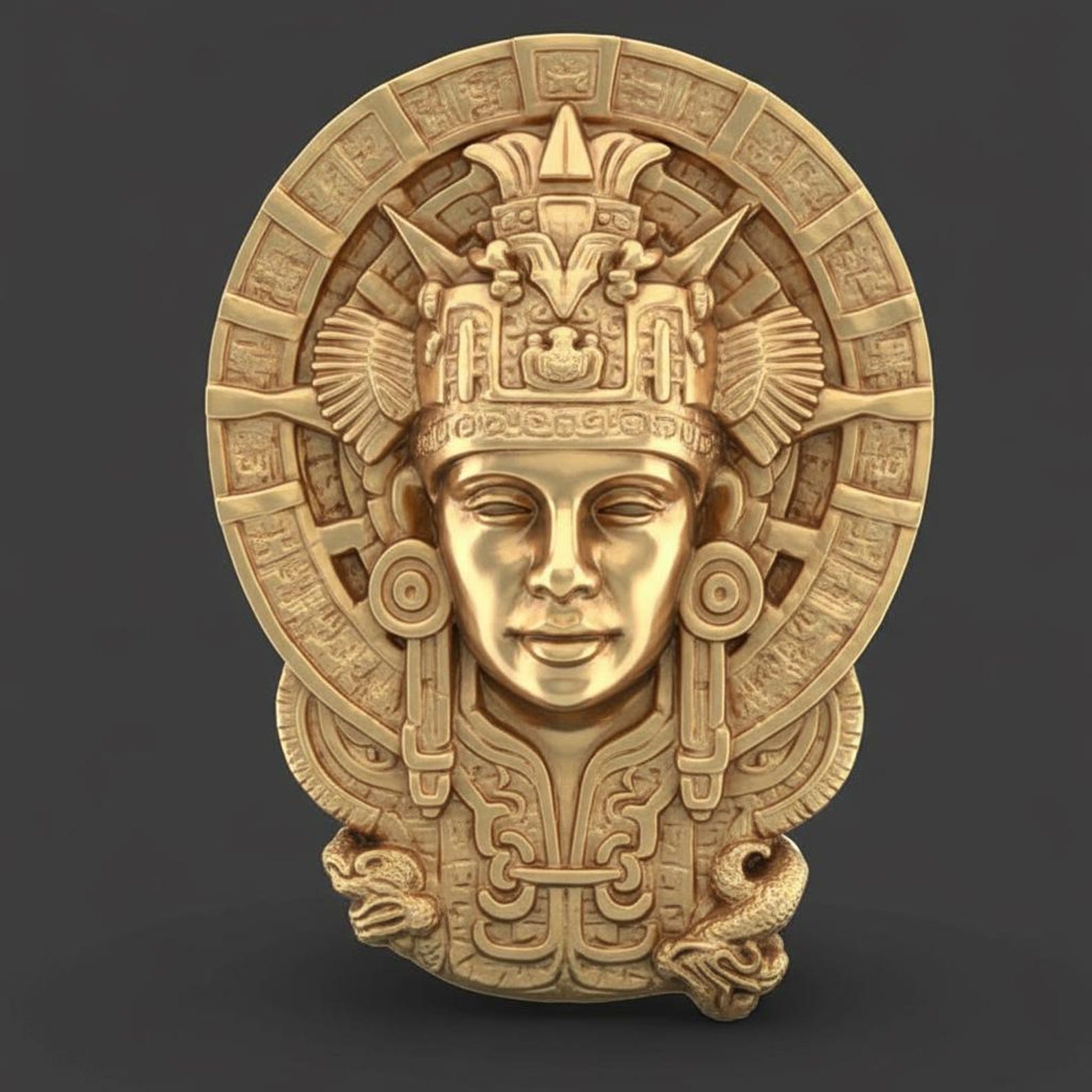 Ixtab Wall Relief STL File | 3D Printable Mayan Goddess Bas-relief ...