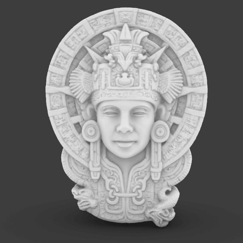 Ixtab Wall Relief STL File | 3D Printable Mayan Goddess Bas-relief ...