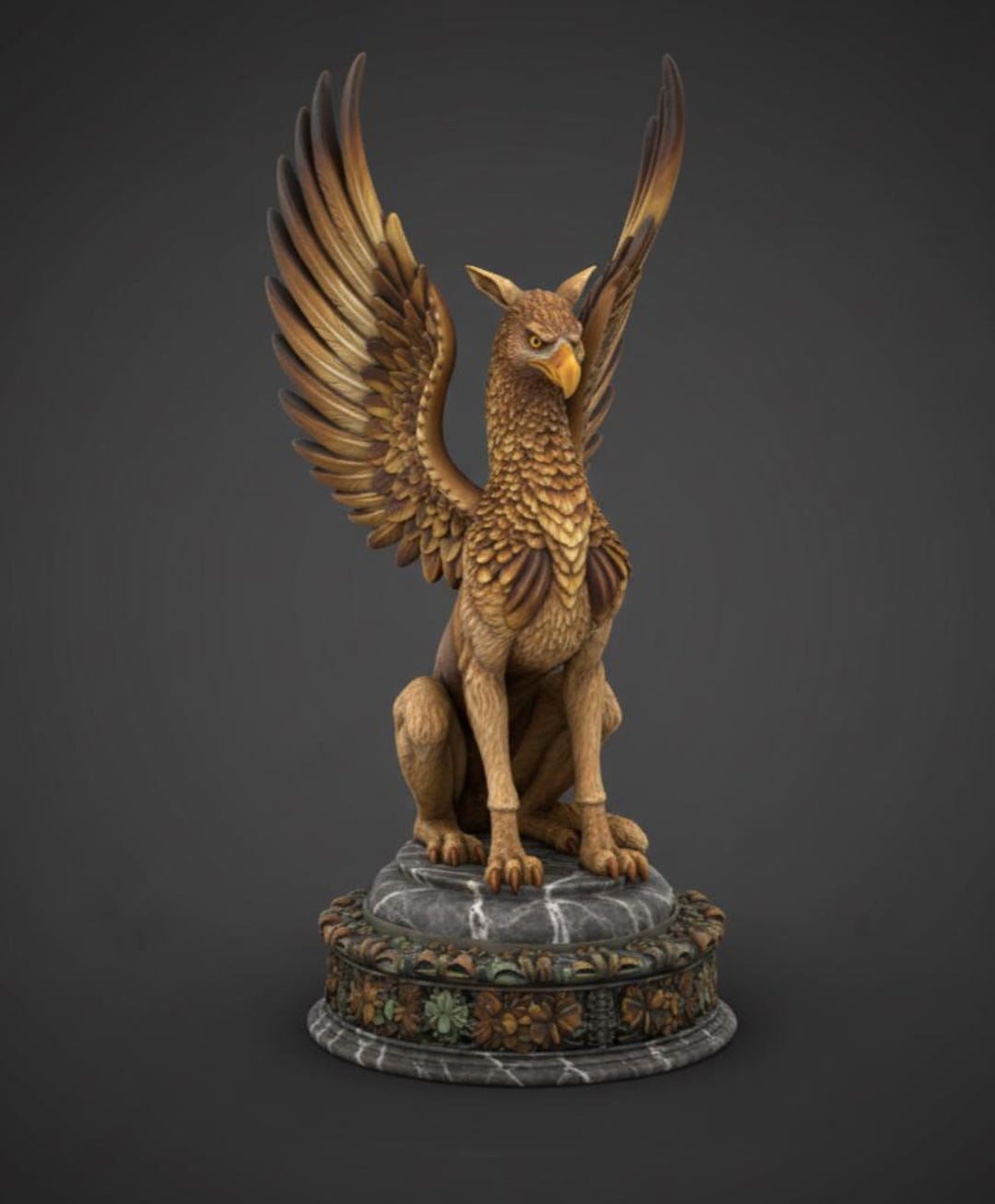 Gryphon Guardian Statue STL | Mythical Winged Beast 3D Print Model - Etsy
