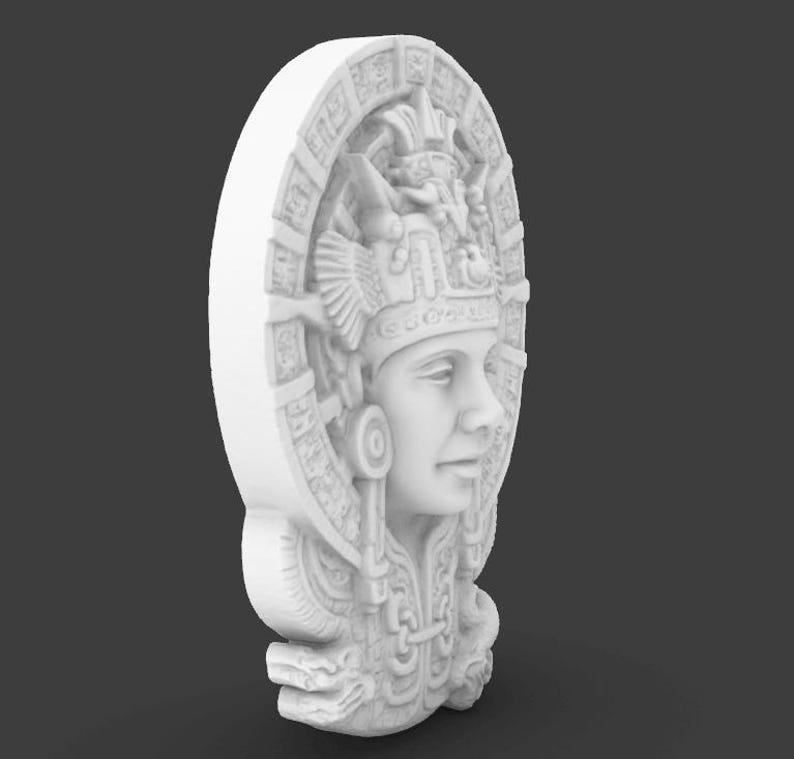 Ixtab Wall Relief STL File | 3D Printable Mayan Goddess Bas-relief ...