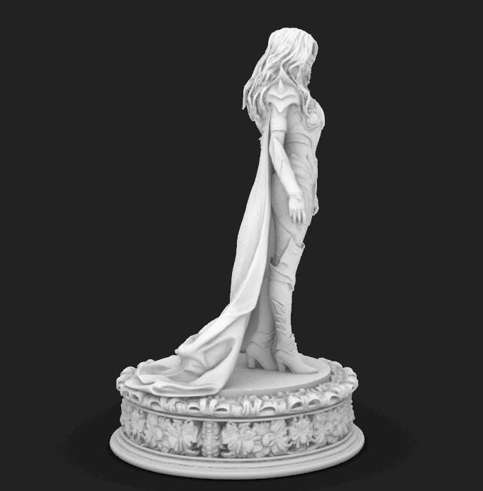 Bellona Goddess Statue STL File | 3D Printable Roman War Deity ...