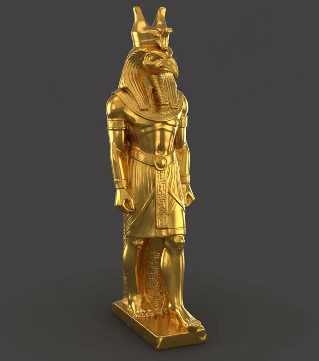 Egyptian God Ra Statue STL | Classic Egyptian Sun Deity 3D Model ...