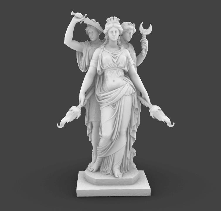 Hecate Goddess STL Statue File – Classical Greek Style 3D Printable ...