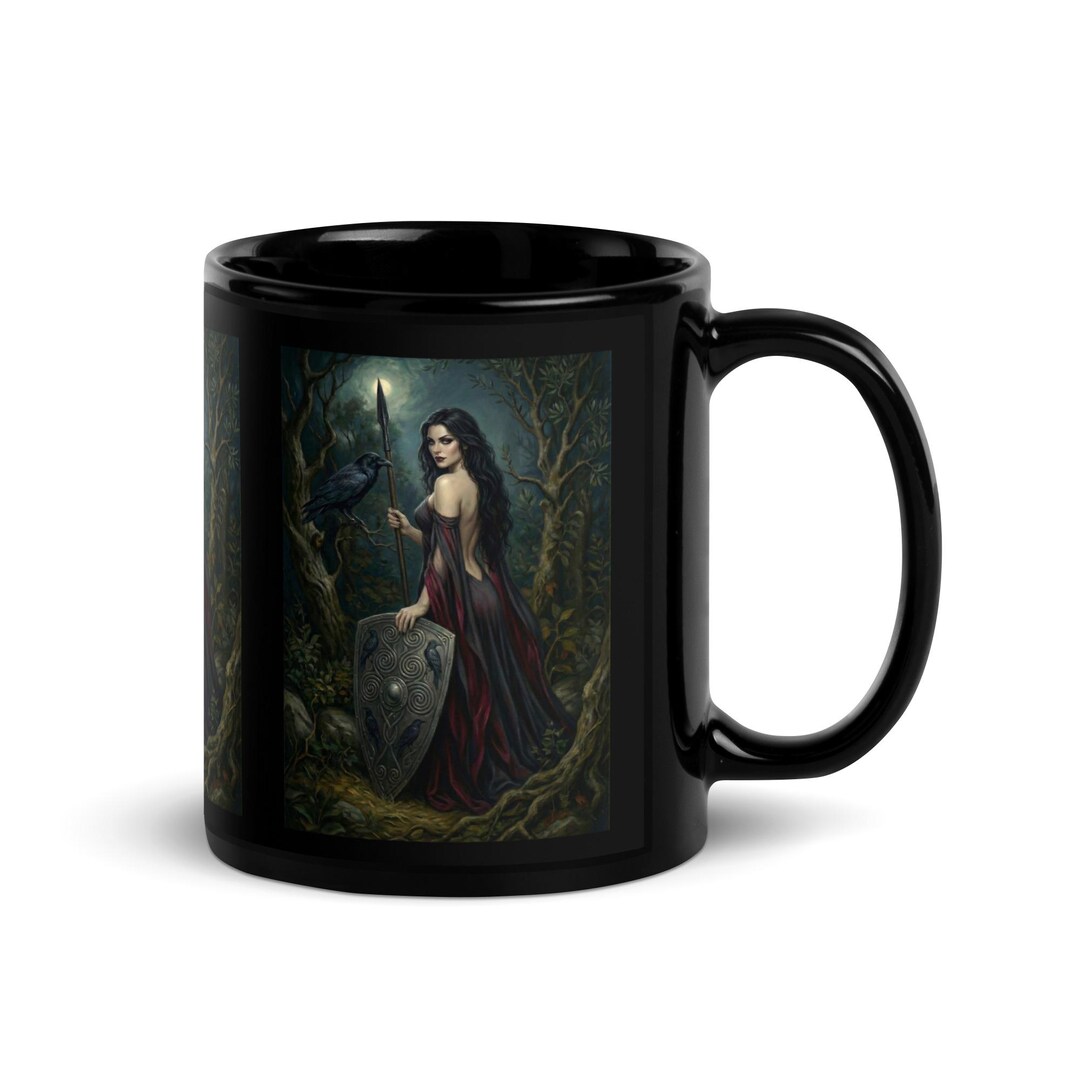 The Morrigan Goddess of War Mug Celtic Mythology Coffee Cup Pictorial ...
