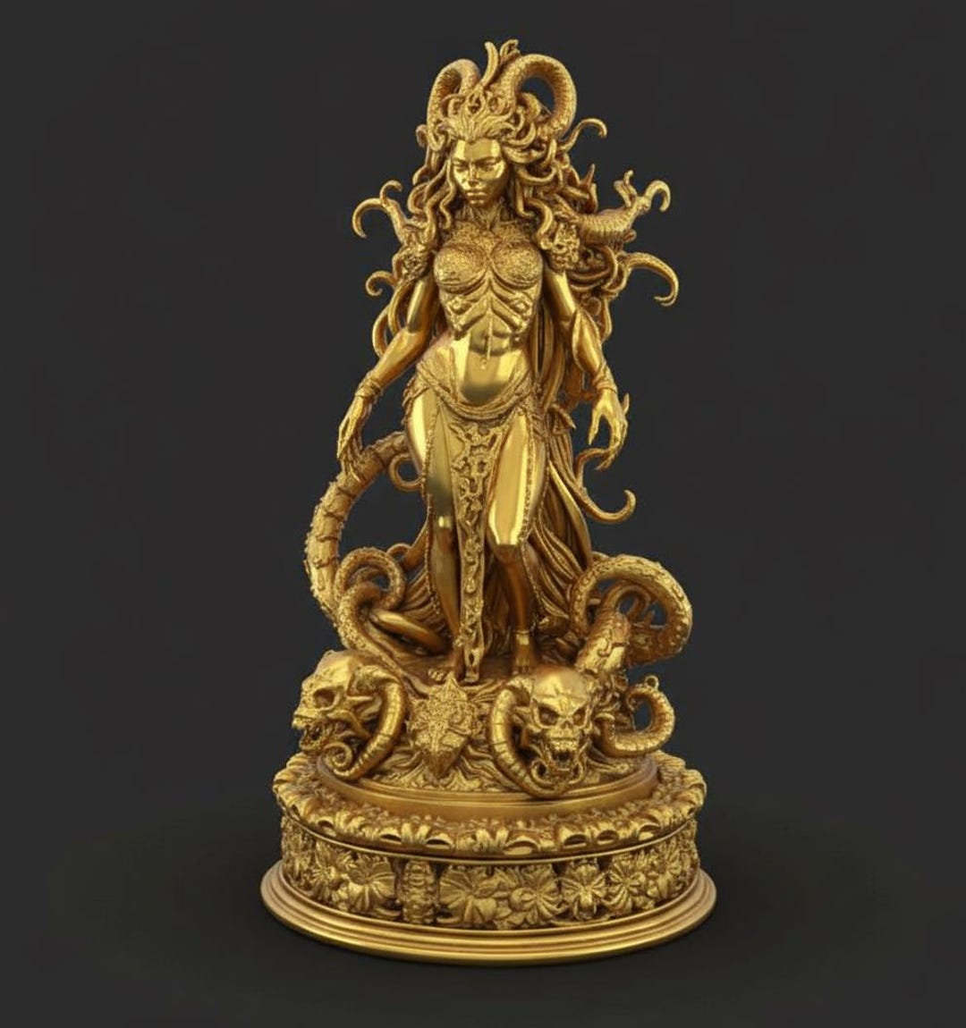 Statue de Méduse STL – Sculpture de Gorgone mythologique imprimable en ...