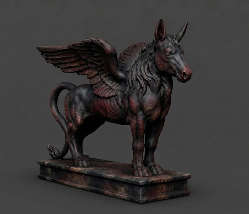 Valefor Demon Statue STL File | Historically Accurate 3D Model | Based ...