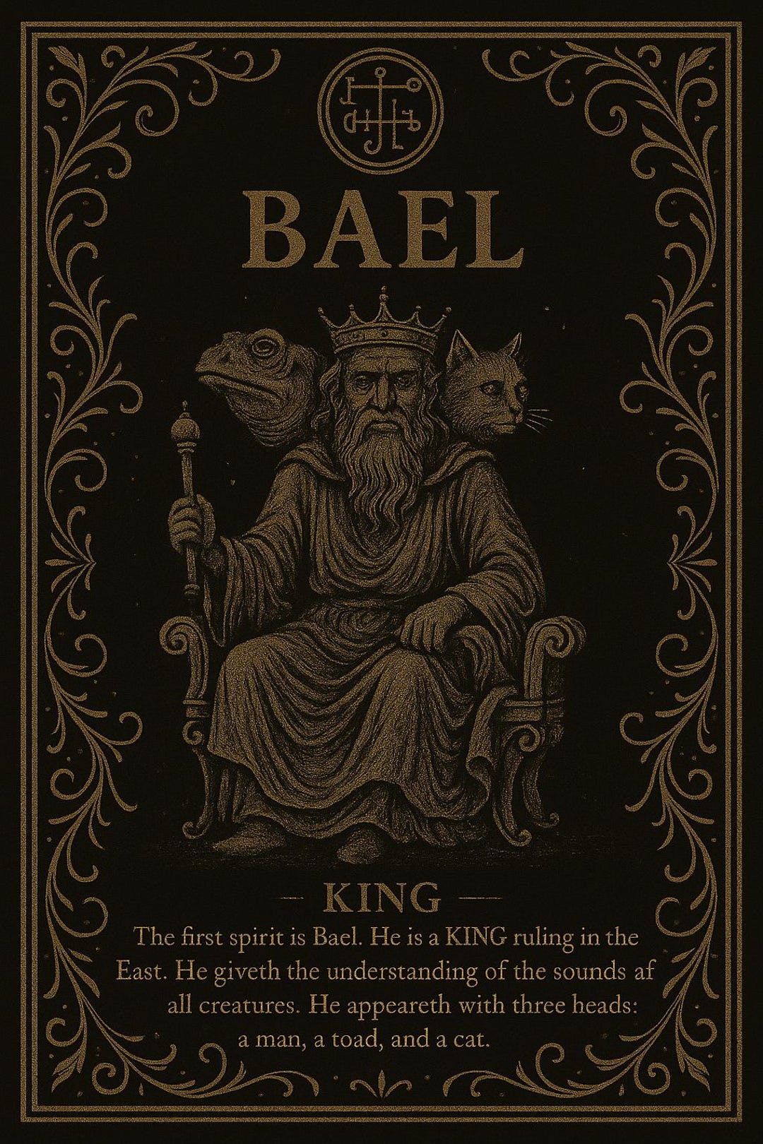 Bael Evocation Prayer PNG – Demonic Altar Printable, Occult Invocation ...