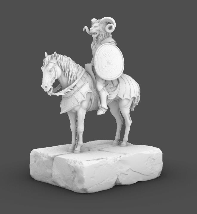 Sabnock Demon Statue STL File | Historically Accurate 3D Model | Based ...