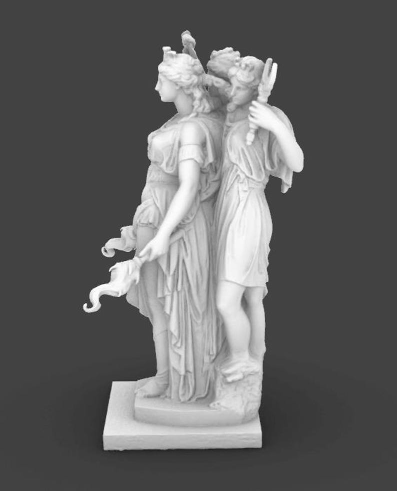 Hecate Goddess STL Statue File – Classical Greek Style 3D Printable ...