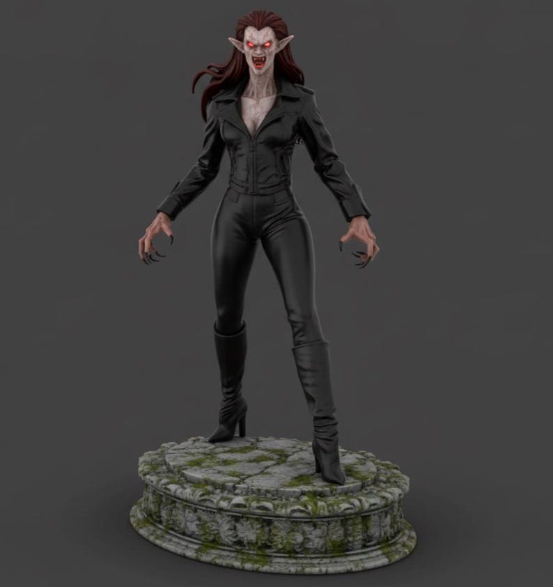 Urban Vampire Woman STL File – 3D Printable Street Style Statue ...