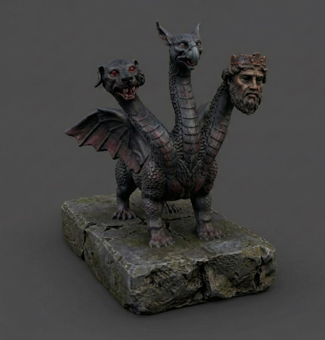 Bune Demon Statue STL File | Historically Accurate 3D Model | Based on ...