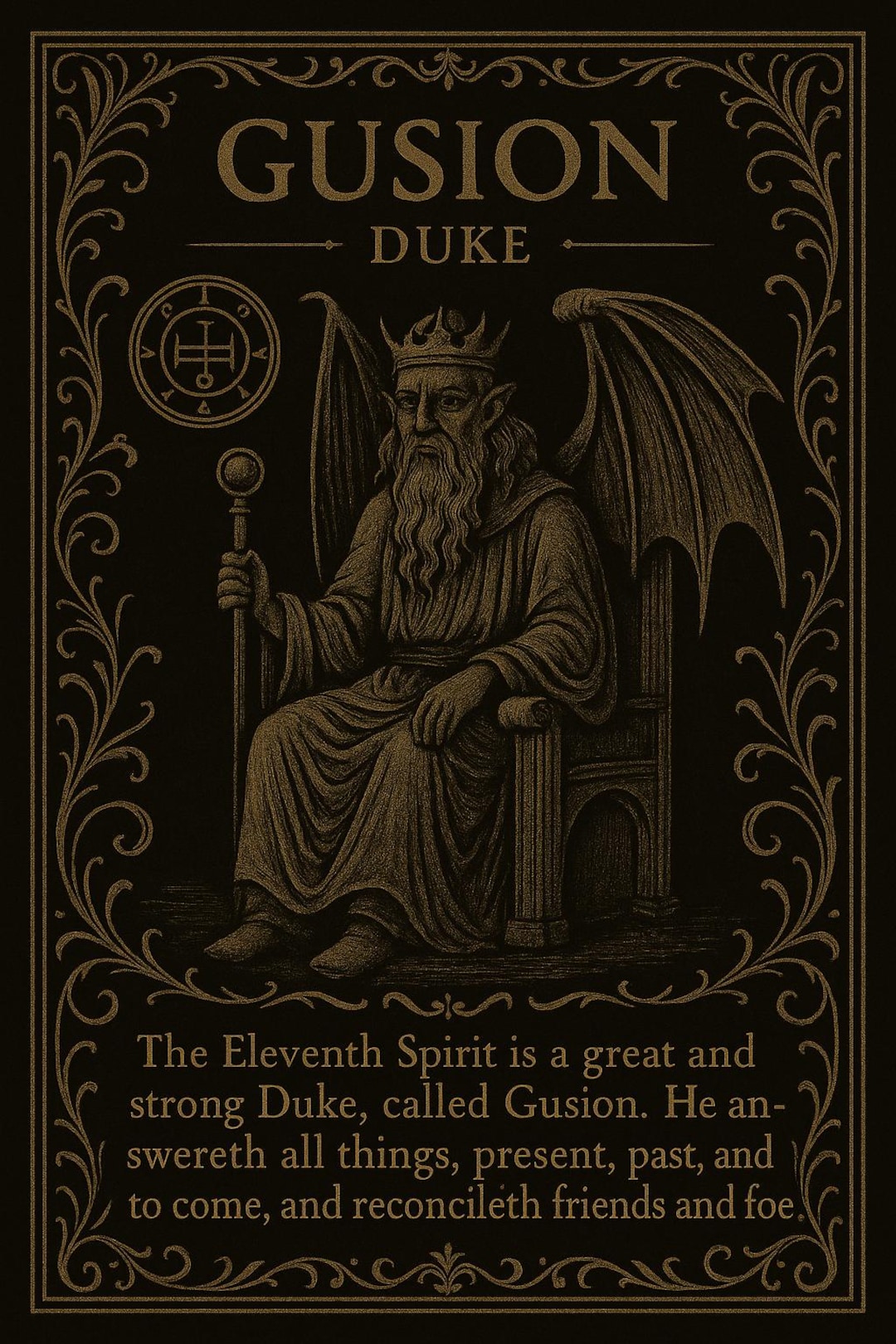 Gusion Evocation Prayer PNG – Demonic Altar Printable, Occult ...