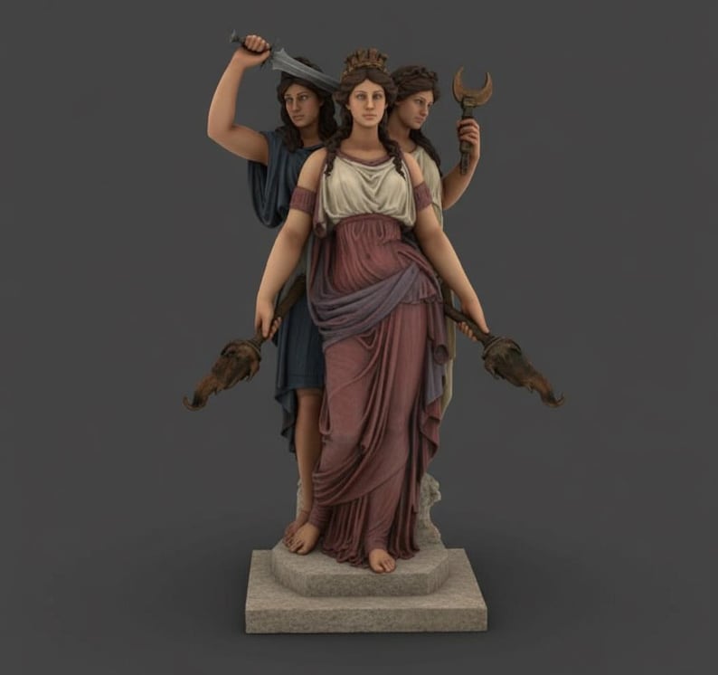 Hecate Goddess STL Statue File – Classical Greek Style 3D Printable ...