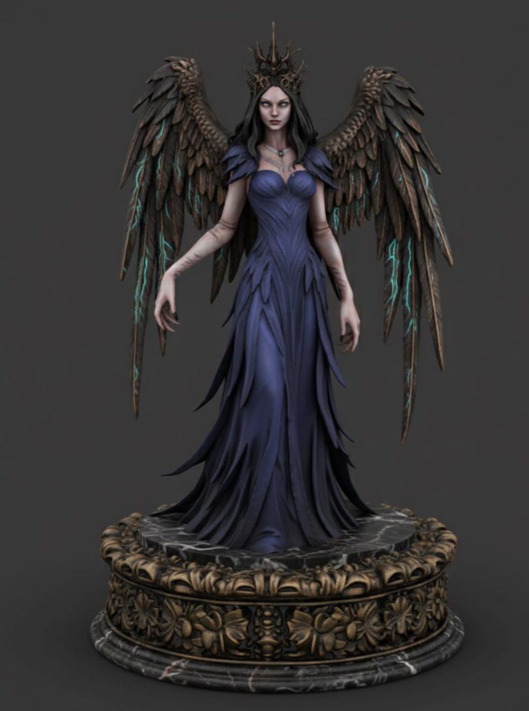 Lilith Queen of Shadow Statue STL FILE | Dark Goddess for 3D Print ...