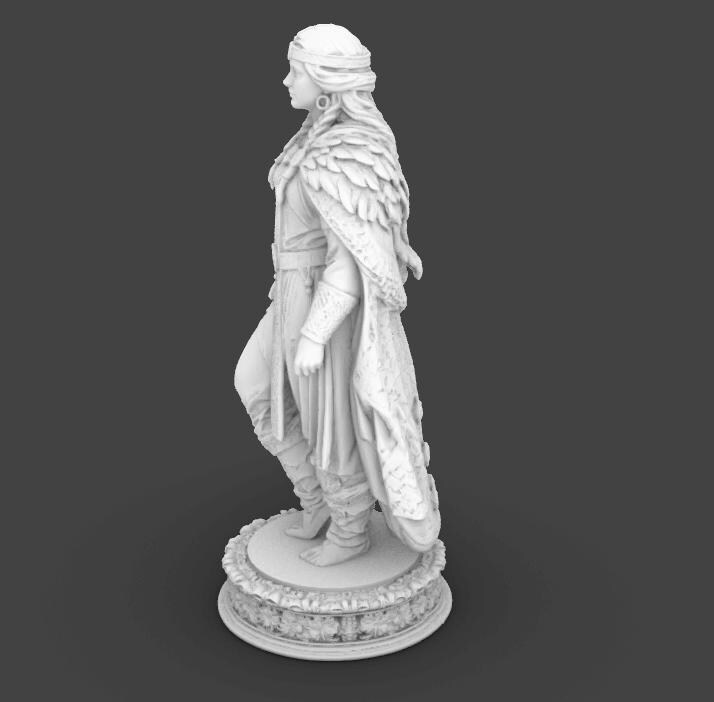 Freya Goddess Statue STL | Norse Goddess of Love and War 3D Model ...